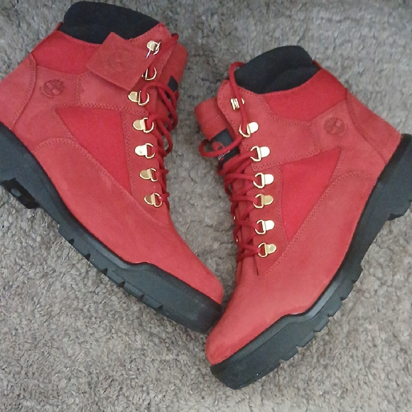 Timberland | Shoes | Timberland Red And Black Outdoor Boots | Poshmark